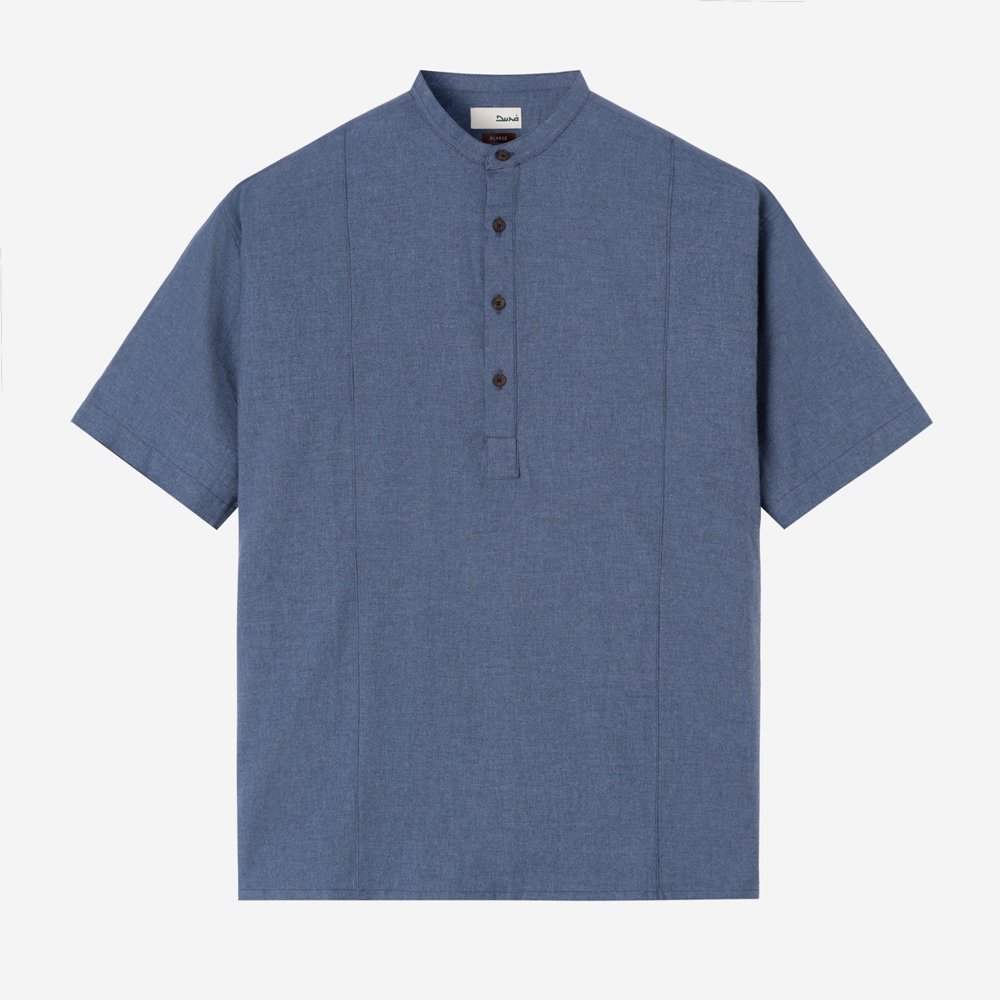 Kemeja - Nadeer Shirt Short Sleeve - Grey Blue