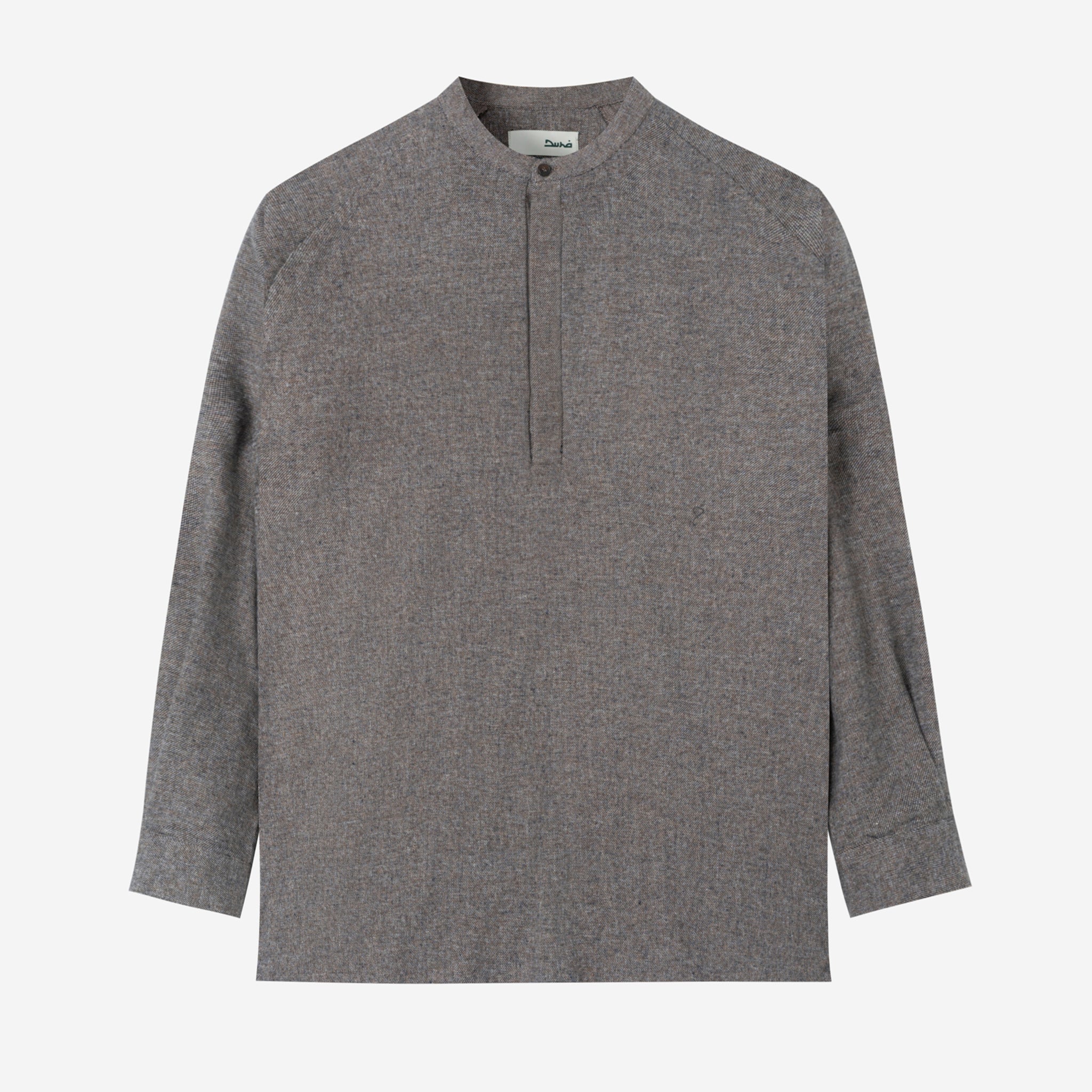 Kemeja - Iyaad Pull-Over Shirt Long Sleeve - Dark Brown